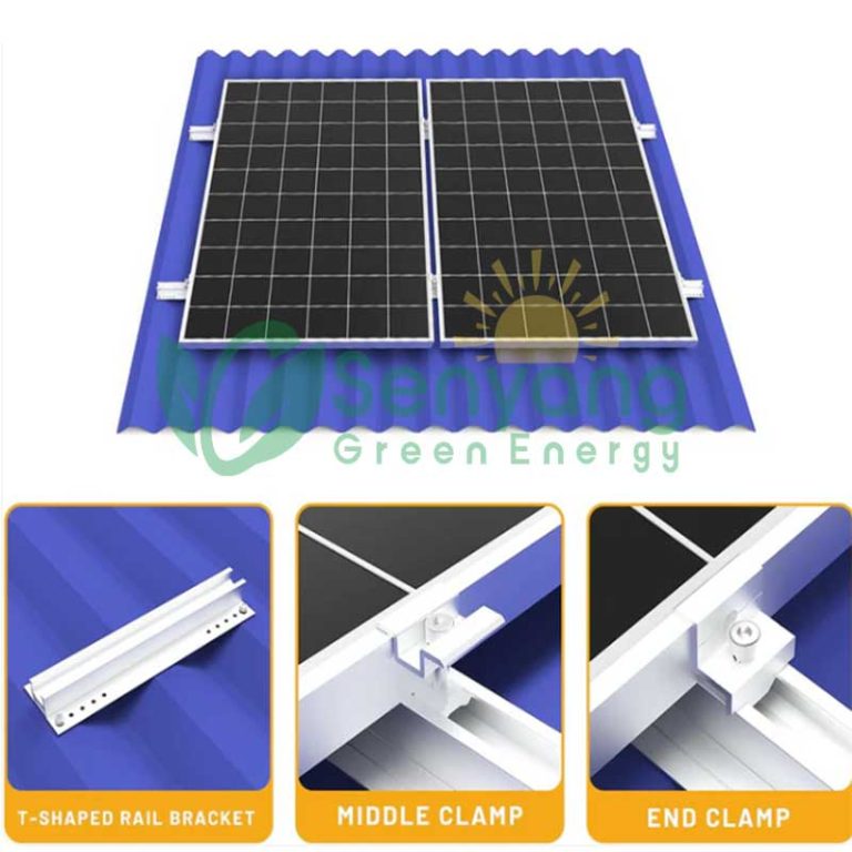 K2 Type Solar Short Rail Mounting for Trapezoidal Metal Roof – SENYENERGY