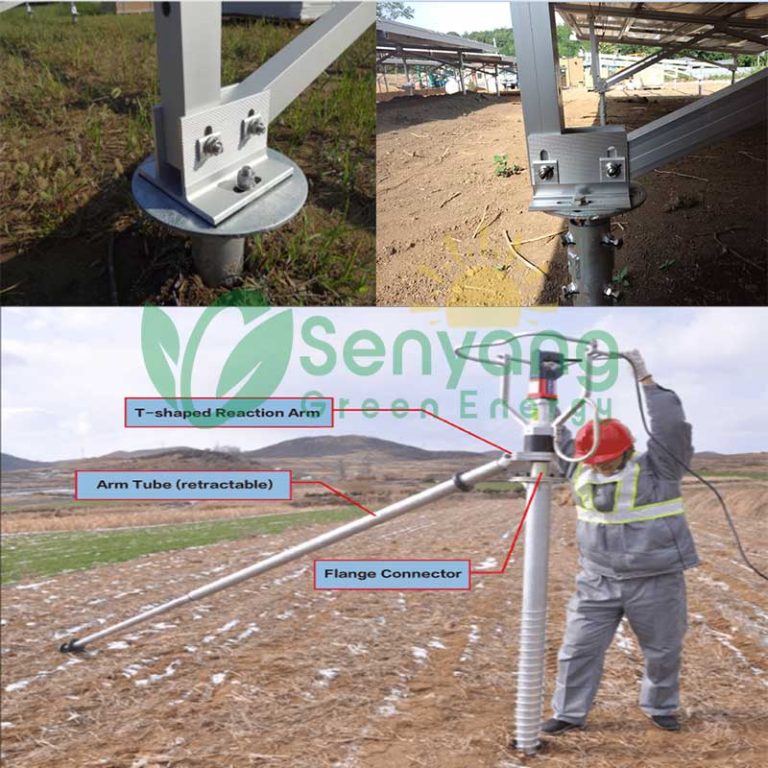 Solar Galvanized Ground Screw With Flange for Solar Mounting Foundation ...
